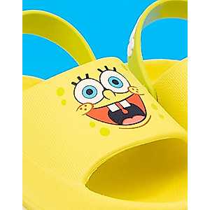 SpongeBob Squarepants Sliders Kids Yellow Animated Character Sandals