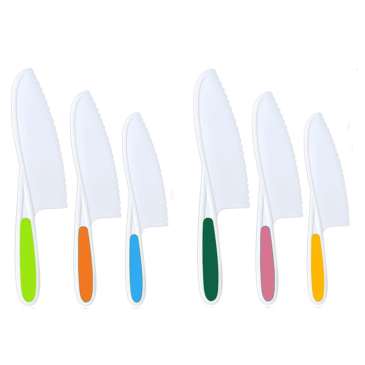 Knives for Kids, 6-Piece Kitchen Cooking and Baking Knife Set, Children's Knives for Real Cooking, BPA-Free Kids' Toddler Knives