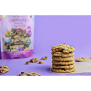 Miss Jones Baking Monster Cookie Mix - Gluten Free, 25% More Chocolate, 50% Lower Sugar, Lactation Cookie, Naturally Sweetened Desserts & Treats (Pack of 1)