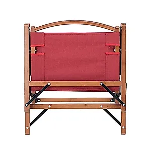 BUNDOK BD-114RD Low Style Chair, Red, Foldable, Natural Material
