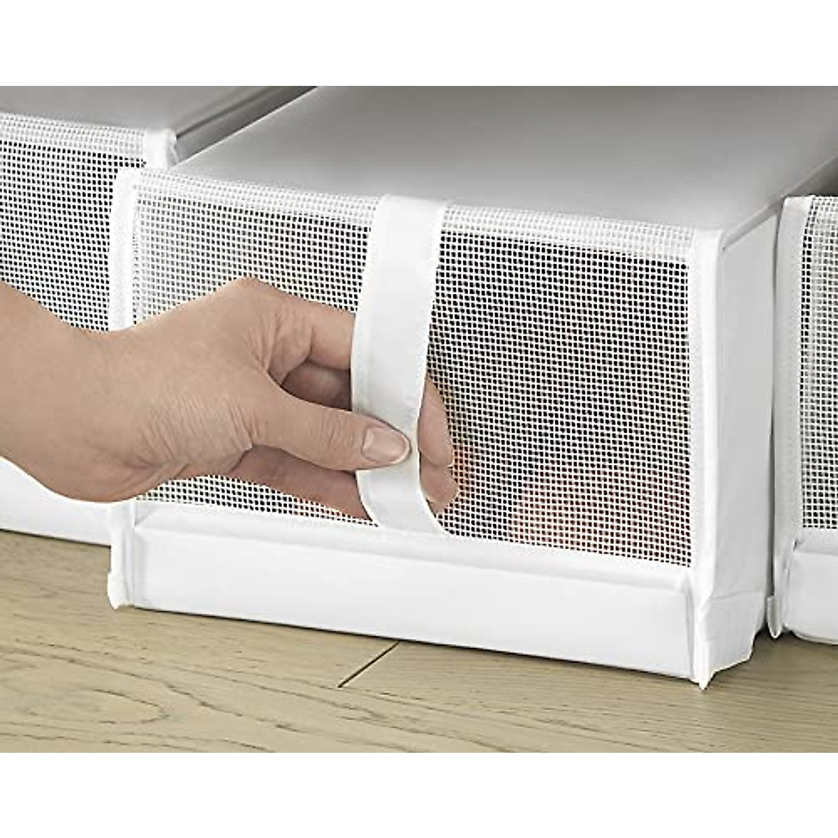 Whitmor White Mesh Shoe Boxes-Set of 4