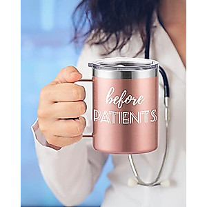 Physkoa Before Patients, After Patients Gift Set - 12oz Stainless Steel Wine Glasses and 12oz Stainless Steel Coffee Mug Set - Nurse Gifts for Women,Nurses Week Gifts,Nursing Graduation Gifts