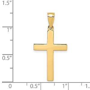 Diamond2Deal 14K Yellow Gold Religious Crucifix Cross Pendant Fine Jewelry for Women