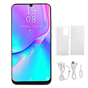Unlock Smart Phone, 7.2in for Waterdrop Screen Dual Cards Dual Standby Smartphone 1+16GB QuadCore Moblie Phone 2MP 5MP Autofocus Double Cameras(Blue)