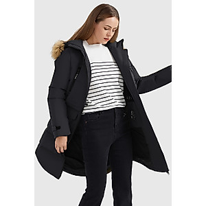Orolay Women's Thickened Down Jacket Winter Warm Down Coat Black