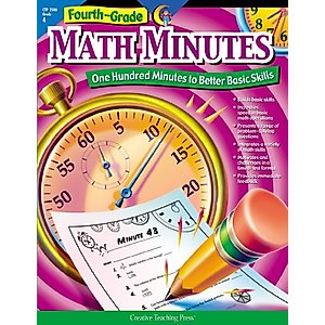 Creative Teaching Press® Math Minutes Book, Grade 4