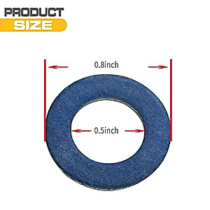 Jawmoy Pack-24 Oil Drain Plug Gaskets, 0.47" OEM 9043012031 Aluminum Oil Drain Plug Washers Replacement, Compatible with Most Cars (Blue)