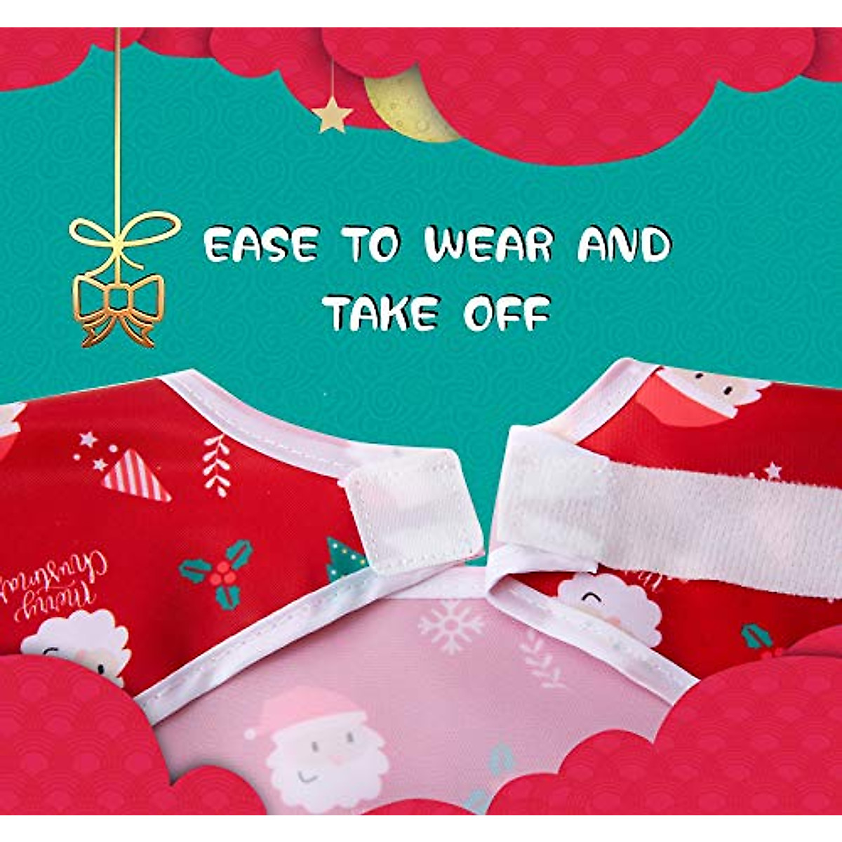 Little Dimsum Full Sleeved Feeding Bib 2 Pack,Baby & Toddler Waterproof Bib Apron,Food Protection Large Pocket Eating Smock 6-48 Months