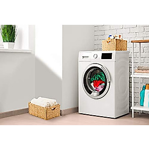 Seville Classics Premium Hand Woven Portable Laundry Bin Basket with Built-in Handles, Household Storage for Clothes, Linens, Sheets, Toys, Tan, Rectangular (2-Pack)