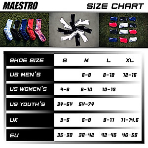 Maestro Grip Socks – Anti-Slip Socks for Men and Women – Soccer, Football, Basketball, Hockey Non-Slip Socks (as1, alpha, l, regular, regular, Red)