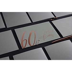 Jolicoon 60th Birthday card with premium envelope and wax seal - 60th birthday card for women - 60th birthday card for men