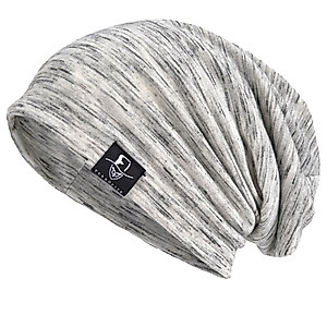 VECRY Men Slouch Hollow Beanie Thin Summer Cap Skullcap (Multi Pale1)