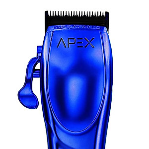 Stylecraft Super-Torque Apex Professional Metal Hair Clipper, Black Diamond Carbon Blades, 8 Magnetic Dub Guards, USB Rechargeable 4-Hour Run-time