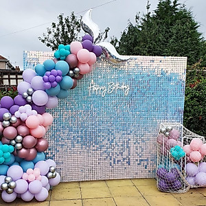 Rainbow Shimmer Wall Backdrop Glitter Backdrop 6ftx4ft Sequin Wall Backdrop for Birthday Decorations Anniversary Wedding Bachelorette Party Supplies