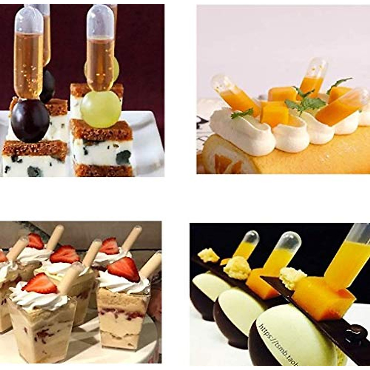 KoberrLi 4ml Dessert Pipettes 80PCS Plastic Squeeze Transfer Pipettes Dropper Liquid Injector for Cupcake Strawberries