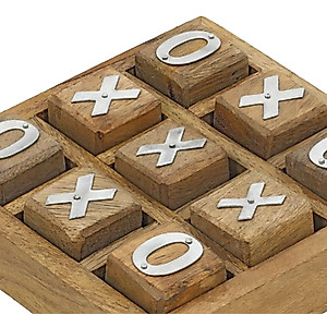 TOSQP27 Tic Tac Toe XO Blocks Game Brain Teaser Puzzle Wooden Handcrafted Family Board Games Unique Gifts for All Occasions