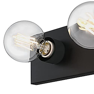 Westinghouse Lighting 6117500 Traditional Three-Light Indoor Vanity Light Fixture, Matte Black Finish