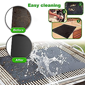 hofab Grill Mats for Outdoor Grill, Set of 6 Nonstick Grill Mat Reusable and Easy to Clean - Works on Gas, Charcoal, Electric Grill 15.75"x13"