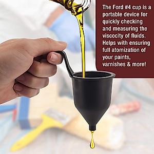 TCP Global Brand SG244 Liquid Thickness & Viscosity Measuring Cup Ford # 4 Four, Viscosimeter to Measure Paint