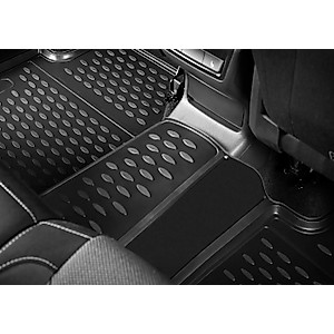 Fits 2013-2019 Ford Escape / 2013-2019 Ford C-Max Floor Mats Front & 2nd Row Seat Liner Set (Black)