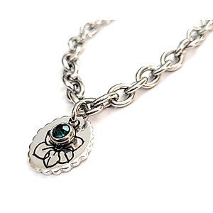 December Birthstone Charm Bracelet and Birth Month Narcissus Flower Simple Dainty Gift for Her Mom Daughter