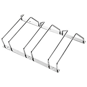 Dianoo 18cm Wine Glass Rack Under Cabinet, Wine Glass Holder, Hanging Stemware Rack, Metal Chrome Finish, 3 Rows