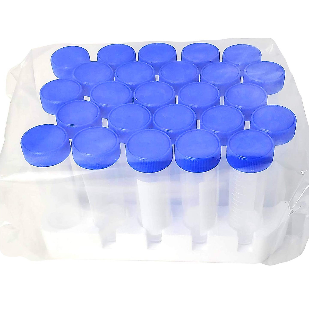 50 ml Conical Centrifuge Tube with Conical Bottom, Leakproof Screw Caps, Sterile, Polypropylene (PP), Rack Packed (Pack of 25)