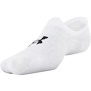 Under Armour Adult Essential Ultra Low Tab Socks, Multipairs, White 2 (3-Pairs), Large
