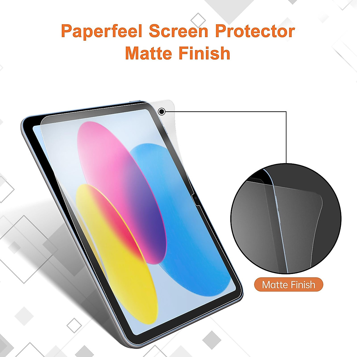 Avakot 2 Pack Paperfeel Screen Protector for iPad 10th Generation Drawing | Matte Paperfeel Film for iPad 10.9 inch | Anti-Glare/Anti-Scratch Film