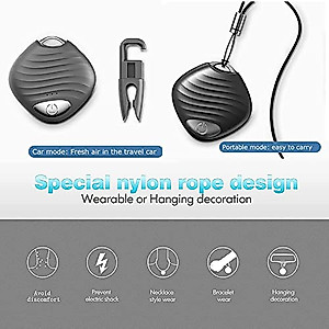 Mini Air Filter,Portable Car Air Filter Personal Wearable Air Filter for Traveling,Car,Home Sleep, Running,Walk and Kids,Adults (1 Pack Black Air Purifiers)