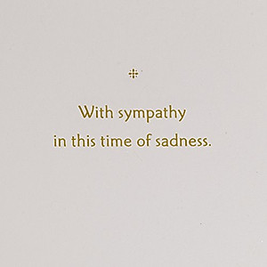 Hallmark Sympathy Card (White Floral Gray)