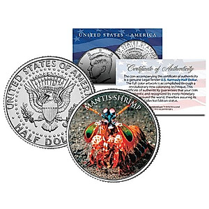 MANTIS SHRIMP Crustaceans/Fish JFK Kennedy Half Dollar U.S. Colorized Coin