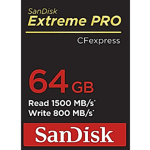 SanDisk 64GB Extreme PRO CFexpress Card Type B - SDCFE-064G-GN4NN