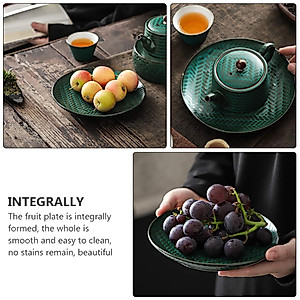 Hemoton Dessert Plate Serving Plates Appetizer Plates Ceramic Dishes Serving Platters Jewelry Organizer Tray Dinner Plates Porcelain Dish Fruit Serving Plate Refreshment Tray Food Ceramics