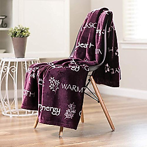 Chanasya Healing Thoughts Sympathy Caring Gift Message Throw Blanket - Prayer Comfort Thoughtful Encouraging Spirit Soft Blanket for Health Women Men Best Friend Cancer Sick Chemo Get Well Gift