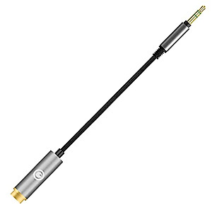 GEEKRIA Apollo 3.5mm Stereo Male to 4.4mm Balanced Female Adapter Cord / 5 Cores Conversion Audio Cable, Aluminum Alloy Casing, PP Yarn-Braided Upgrade Cable (5.5 Inches)