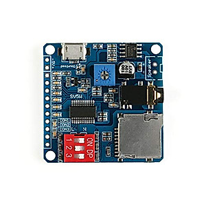 Voice Playback Module MP3 Voice Module Board WAV Decoding Trigger MP3 Playback Serial Control SD/TF Card for Arduino DY-SV5W