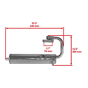 Caltric Exhaust Muffler Compatible with Yamaha Rhino 450 YXR45F 2006 2007 2008 2009 All Options