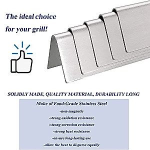 Utheer 17.5 Inch Flavor Bars for Weber Genesis Grill, 7620 Genesis Replacement Parts for Weber Genesis 300 Series E310 S310 E320 E330 EP310 EP320 EP330, Genesis S-310, 330 (Front Control Knobs), 16 GA