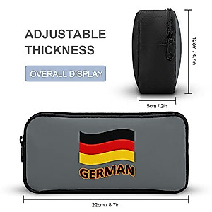 Germany Flag Pencil Case Makeup Bag Big Capacity Pouch Organizer for Office College