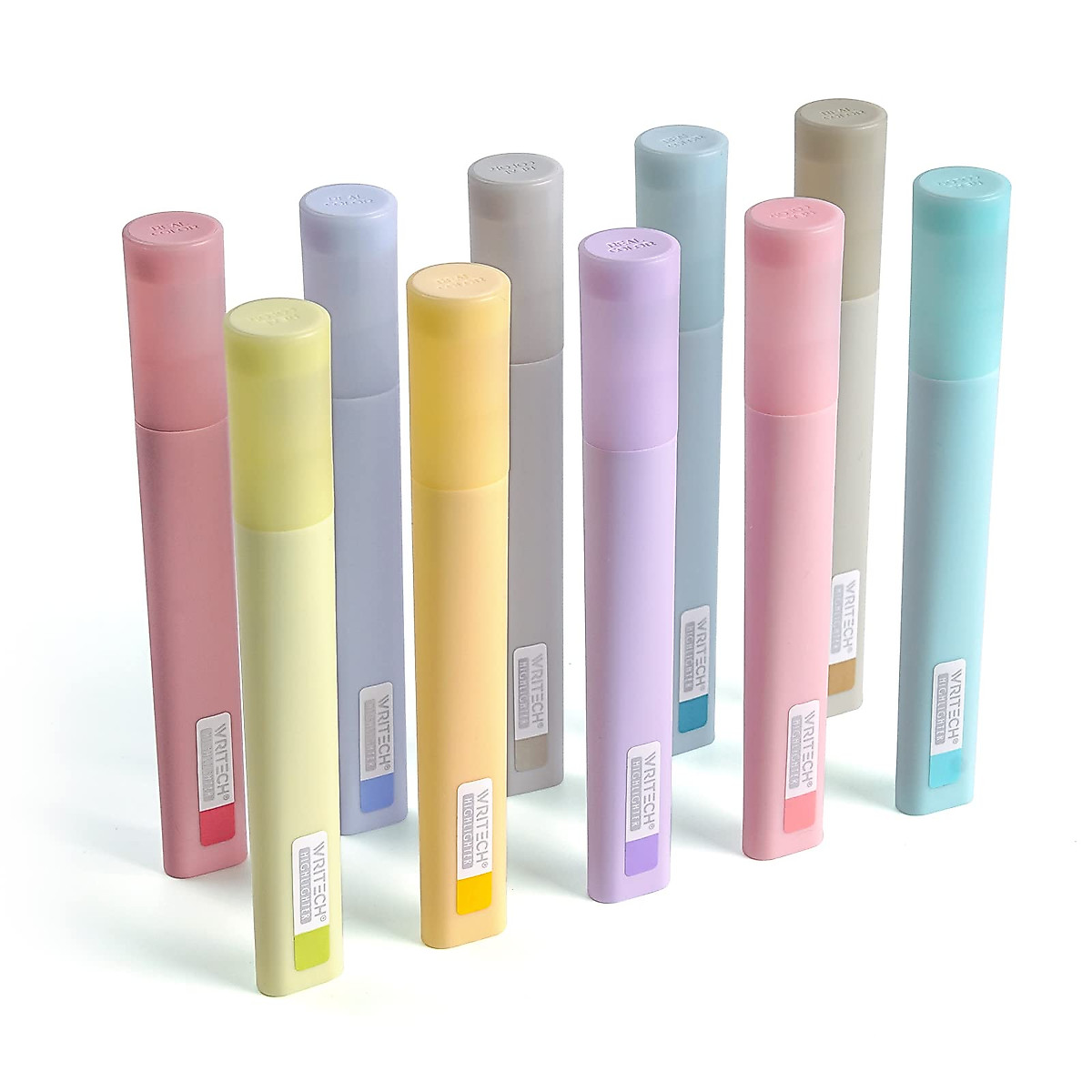 WRITECH Pastel Highlighters - Smooth, No-Bleed Markers for Study & Art