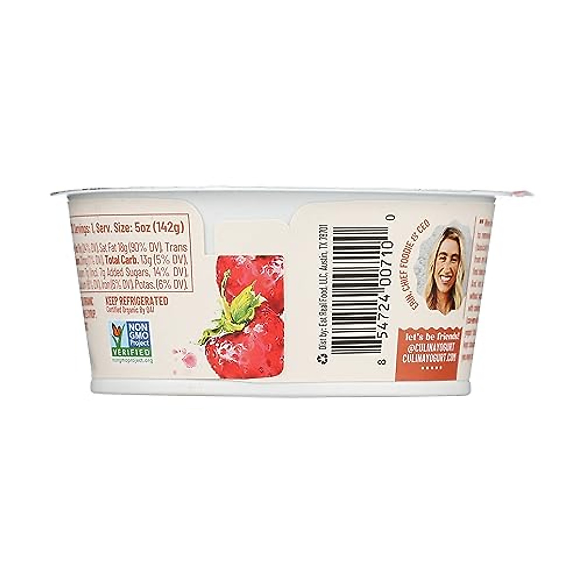 CULINA Strawberry Rose Coconut Yogurt, 5 OZ