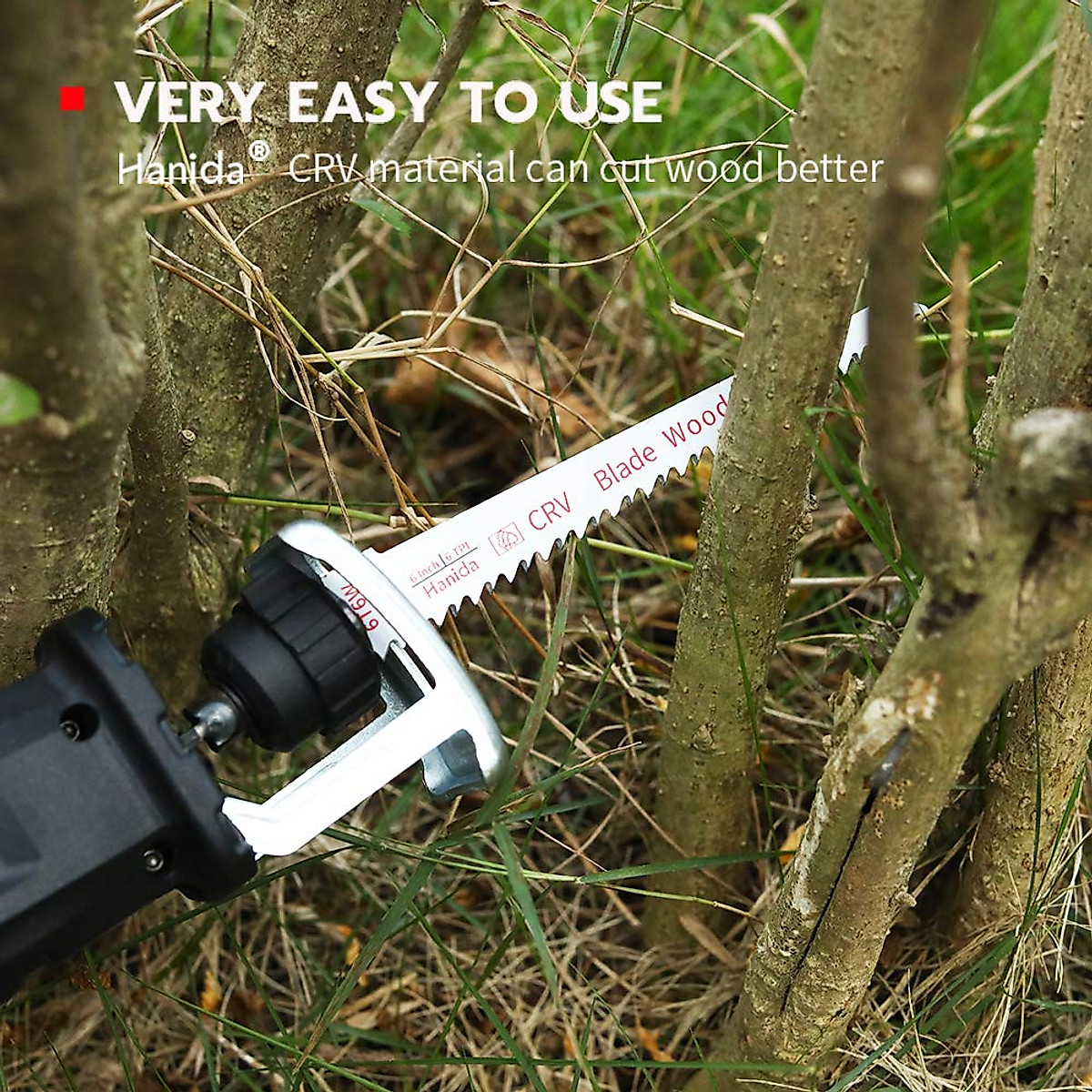 Hanida 9-Inch 5-Pack and 6-Inch 7-Pack Wood Pruning Saw Blades for Reciprocating/Sawzall Saws - 12 Pack