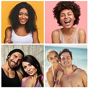 Blue Glass Evil Eye Protection Charm Pendant on 20 Inch Silver Box Chain Necklace for Men & Women - Evil Eye Jewelry in 925 Sterling Silver