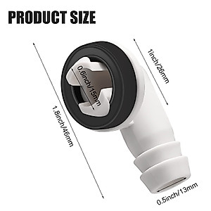 Zonon Air Conditioner Drain Connector 4 Pcs 3/5 Inch Air Conditioner Drain Hose Elbow Fitting with Rubber Ring for Window Air Conditioner and Mini Split Units