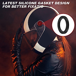 Patelai 2 Pairs Welding Hood Helmet Fasteners Aluminum Helmet Headgear Replacement Parts Accessories Screws Flip Hood with Nonslip Silicone Washer for Hard Hat, Black and Red