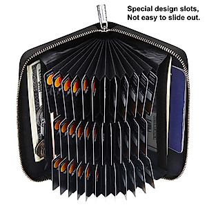 OIDERY Women Large Capacity Credit Card Wallet RFID Blocking with Removable Wristlet