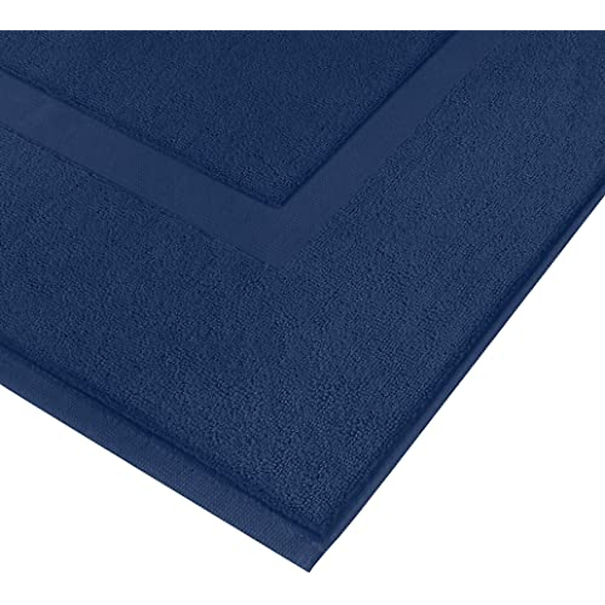 Utopia Towels Bundle Pack of 600 GSM Bath Sheet Set (2-Pack) and Banded Bath Mats (2-Pack) – 100% Ring-Spun Cotton – Highly Absorbent – Soft & Luxurious – Navy