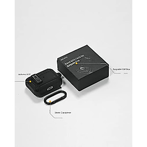Aulumu A19 for AirPods Pro Case [2nd/1st Generation] with Lock, Full-Body Protective Tough Cover with Keychain Compatible with Apple Airpods Pro(2022/2019) Case for Men Women, Cool Design