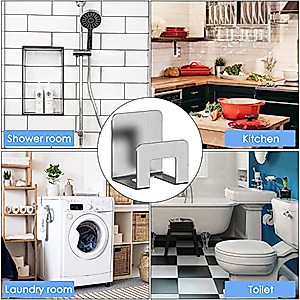 Linkidea 4 Pack Sponge Holder for Kitchen Sink, Stainless Steel Small Sponge Sink Caddy Holder, Adhesive Sponge Dispenser Quick Drying Organizer